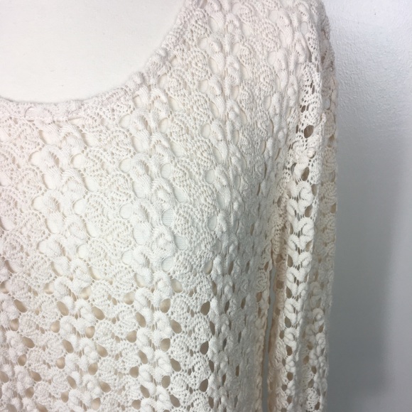 Anthropologie | Tops | Staring At Stars Open Knit Crochet Boho Top Nwt ...